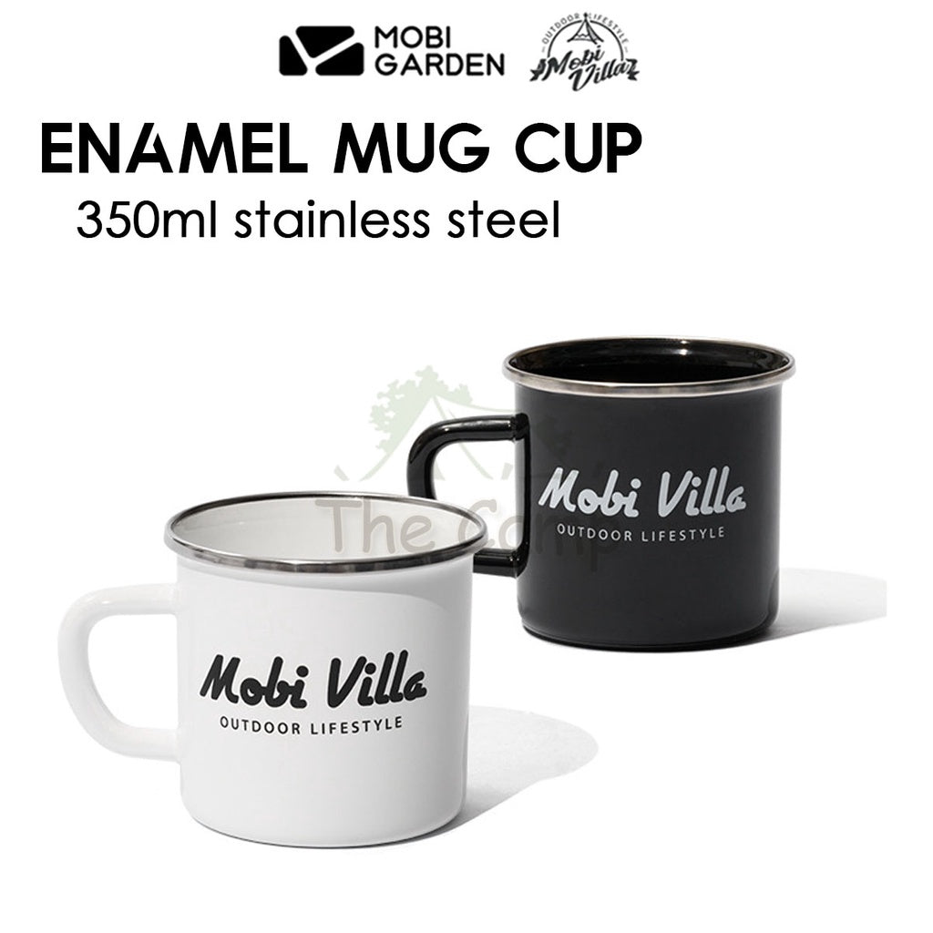 Mobi Garden Enamel Cup Mug Camping Picnic Table Chair Cookware Bowl Pe ...